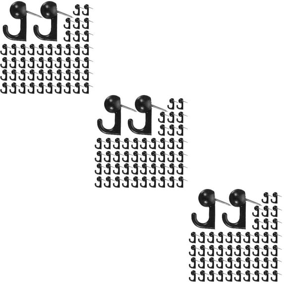 MERRYHAPY 150Pack Heavy Duty Thumb Tacks Hooks Easy to Insert Black re ...