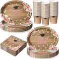 150-piece set of floral graduation party supplies 2026 oval paper ...