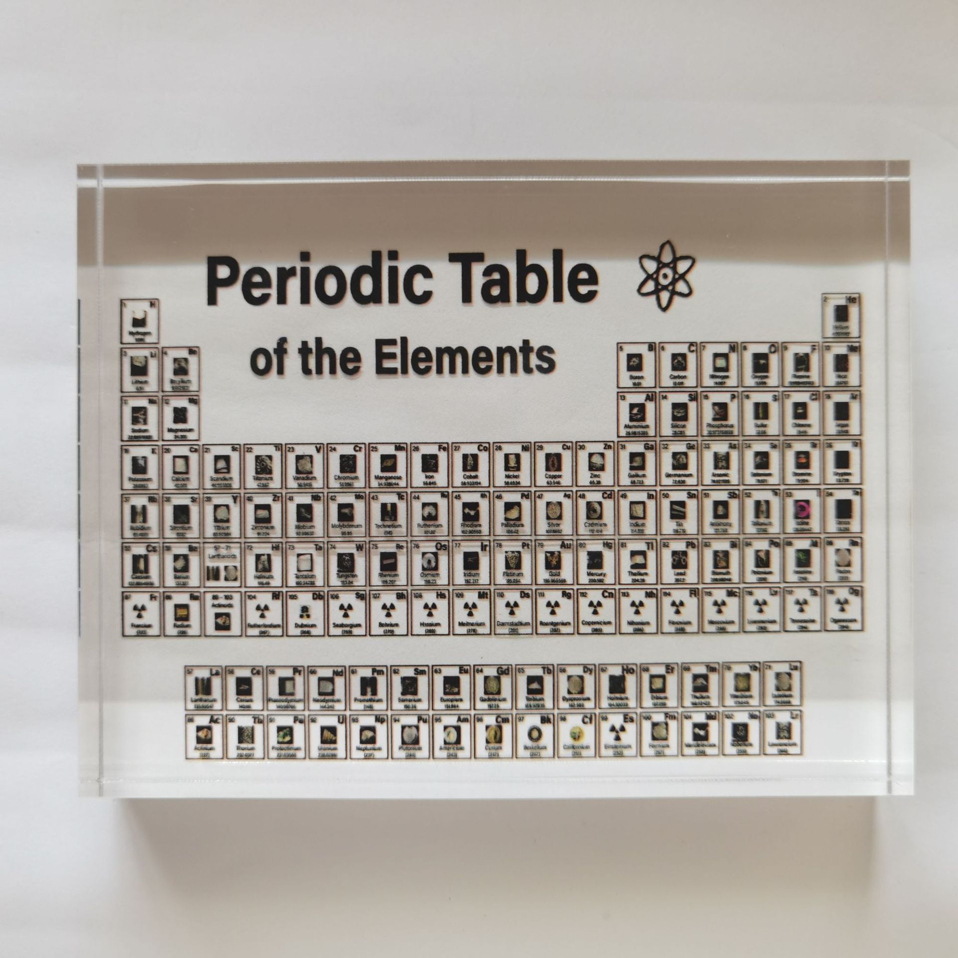 150 small/170 medium/200 large transparent acrylic periodic table display card crafts Crystal ...