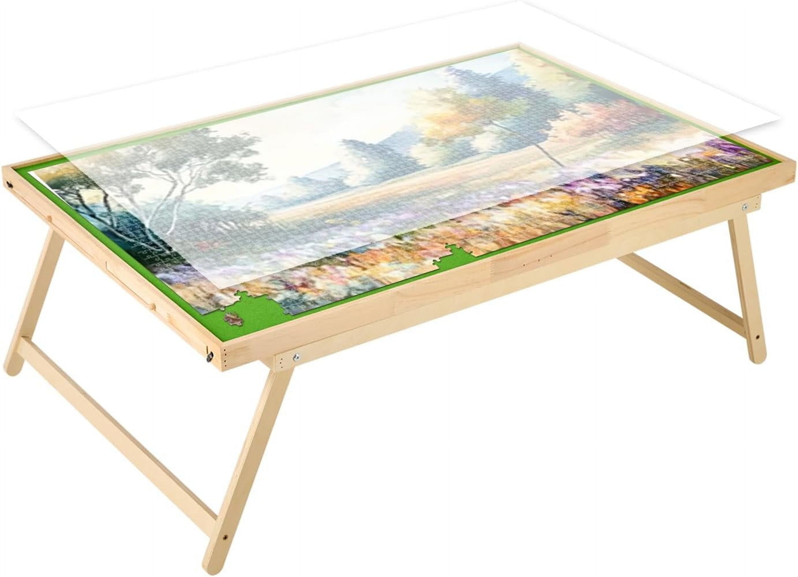 1500/2000 Pieces Puzzle Table with Folding Legs, Wooden Jigsaw Puzzle ...