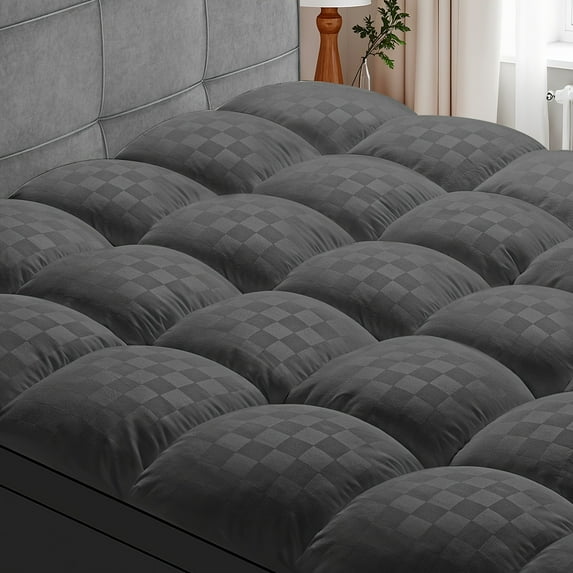 1500 GSM Extra Thick Microfiber Mattress Topper & Protector, Deep ...