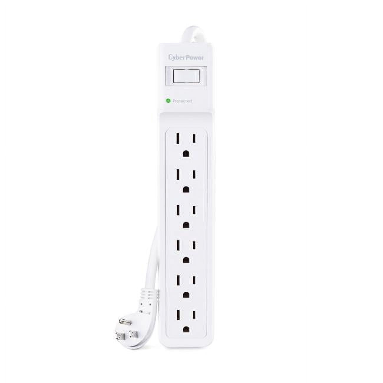 1500 Joules 6-Outlet Surge Protector with 15 ft. Cord, White - Walmart.com