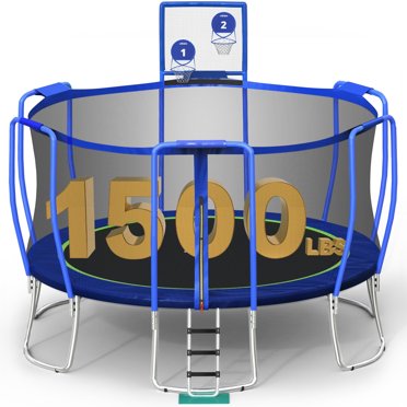 Gymax Indoor Toddler 5FT Trampoline - High Enclosed, Little Trainer ...