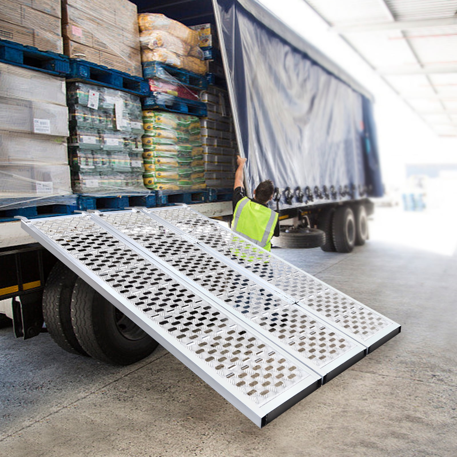 1500 Lbs Folding Aluminum Trailer Ramps 77*54 inches Heavy Duty ...