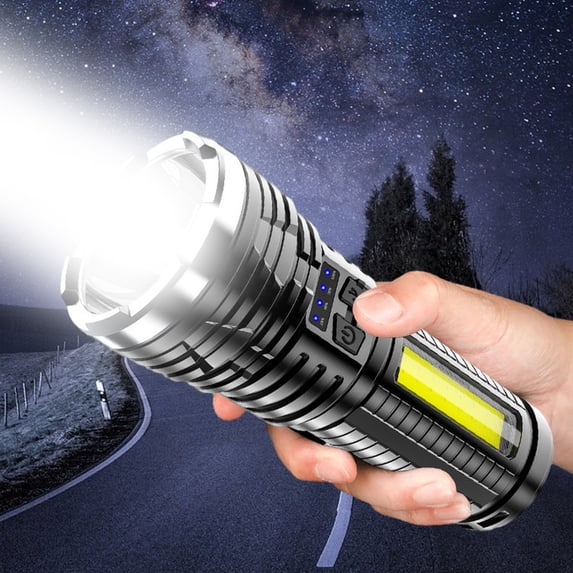 1500 Lumens Rechargeable Flashlights, Tactical LED Flashlight - Compact ...
