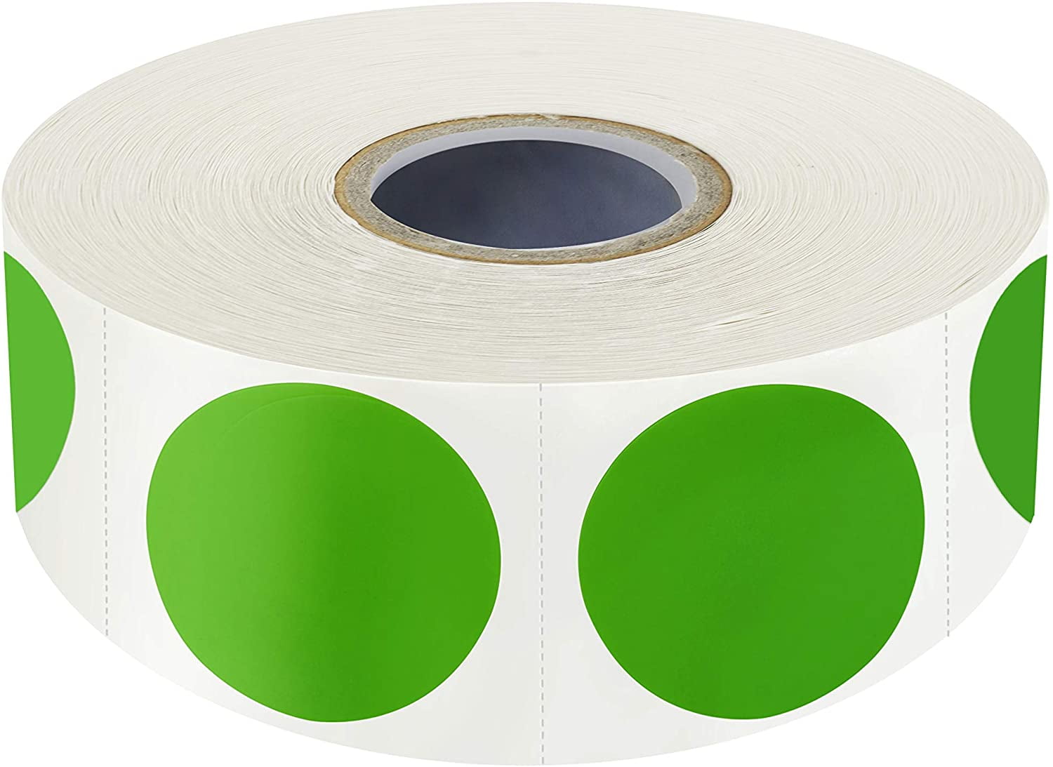 1500 PCS Green Round Color Coding Circle Dots Inventory Stickers Labels ...