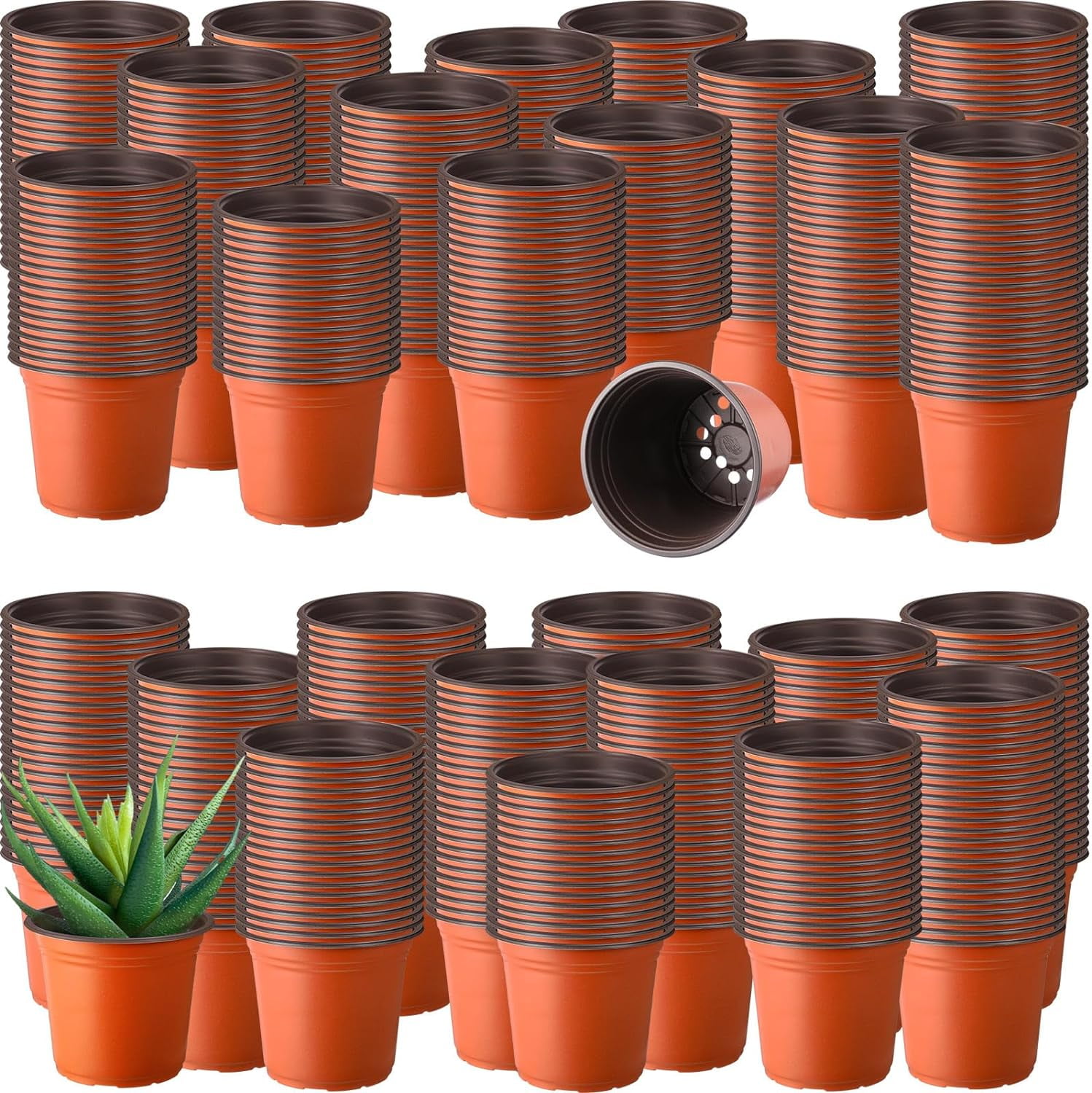 1500 Pcs 5 Inch Plastic Plants Nursery Pots Bulk Seed Starting Pots ...