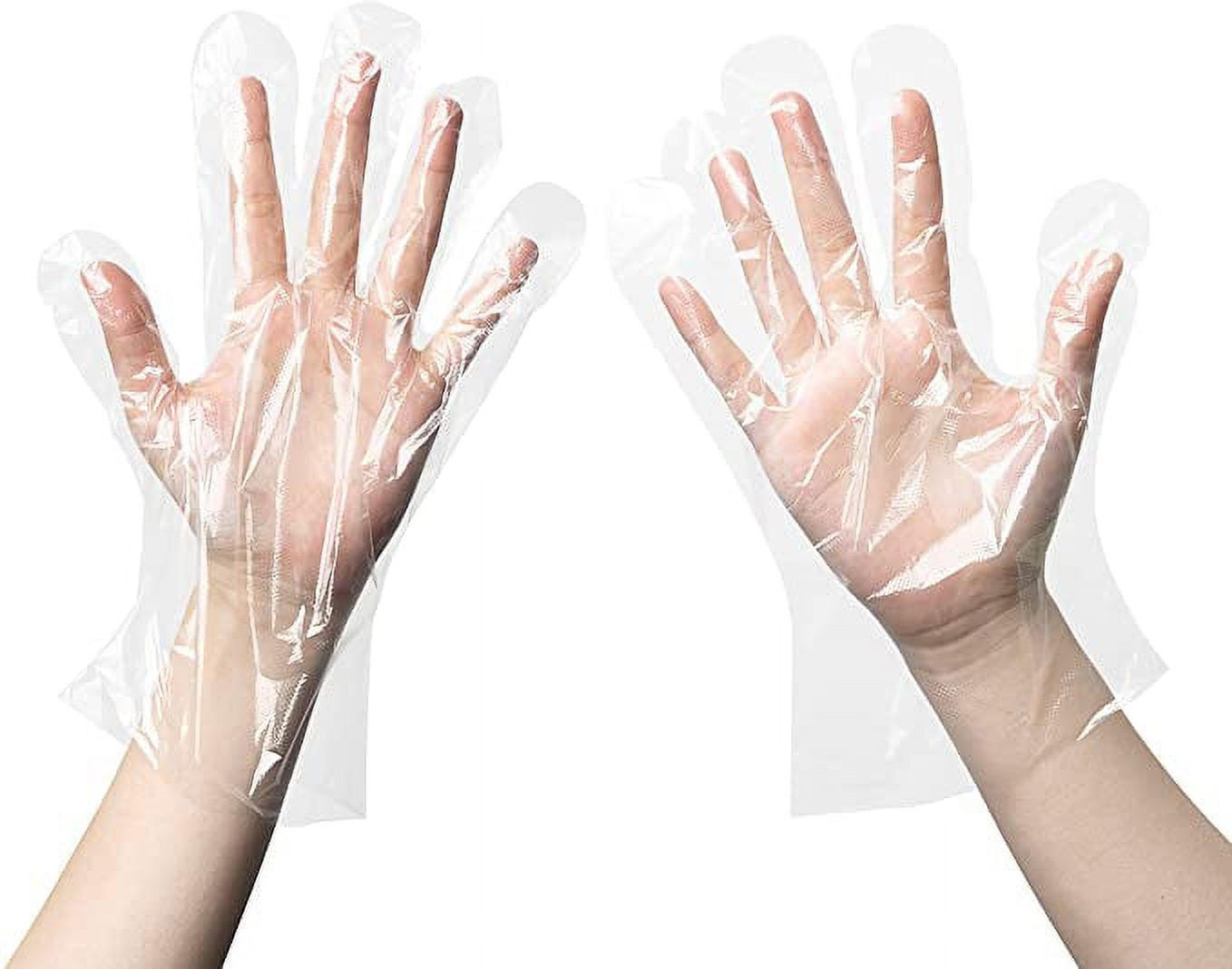 1500 Pcs Plastic Disposable Gloves, One Size Fits Most- 2 Pack of 750 ...