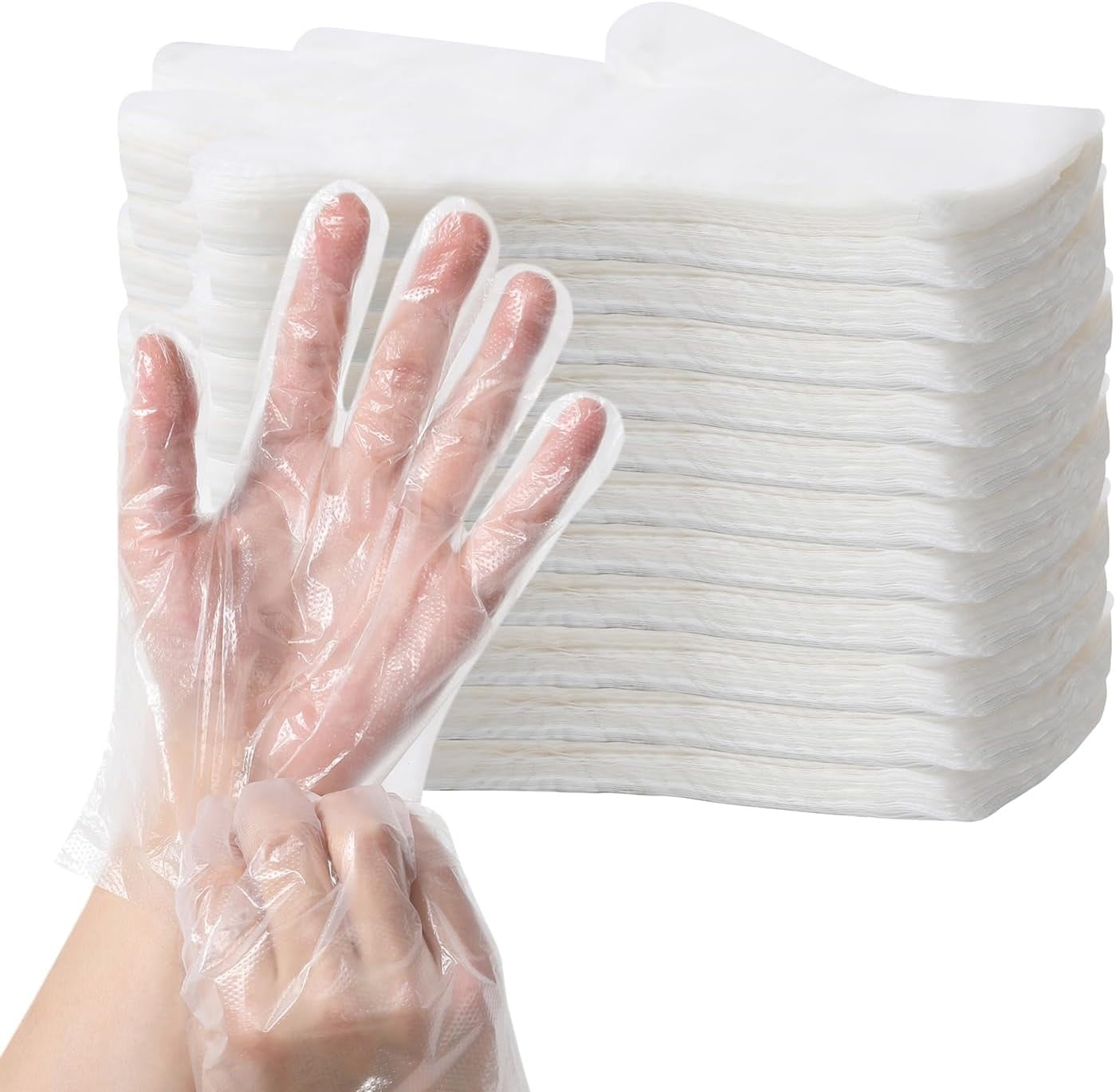 1500 Pcs Plastic Gloves - Disposable Food Prep Gloves, Transparent for ...