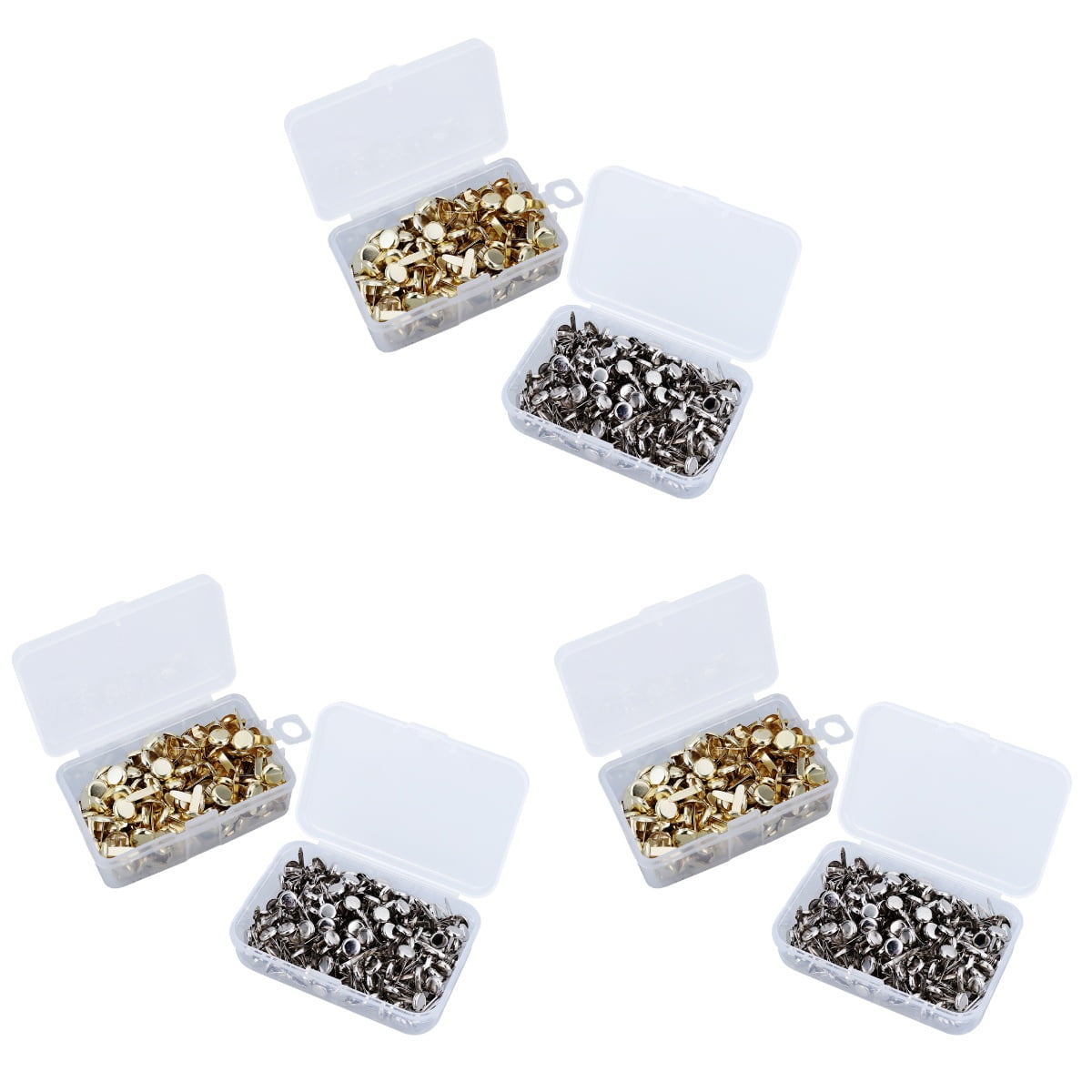 1500 Pcs Portable Storage Box Brad Fastener Office Brads Two-legged ...