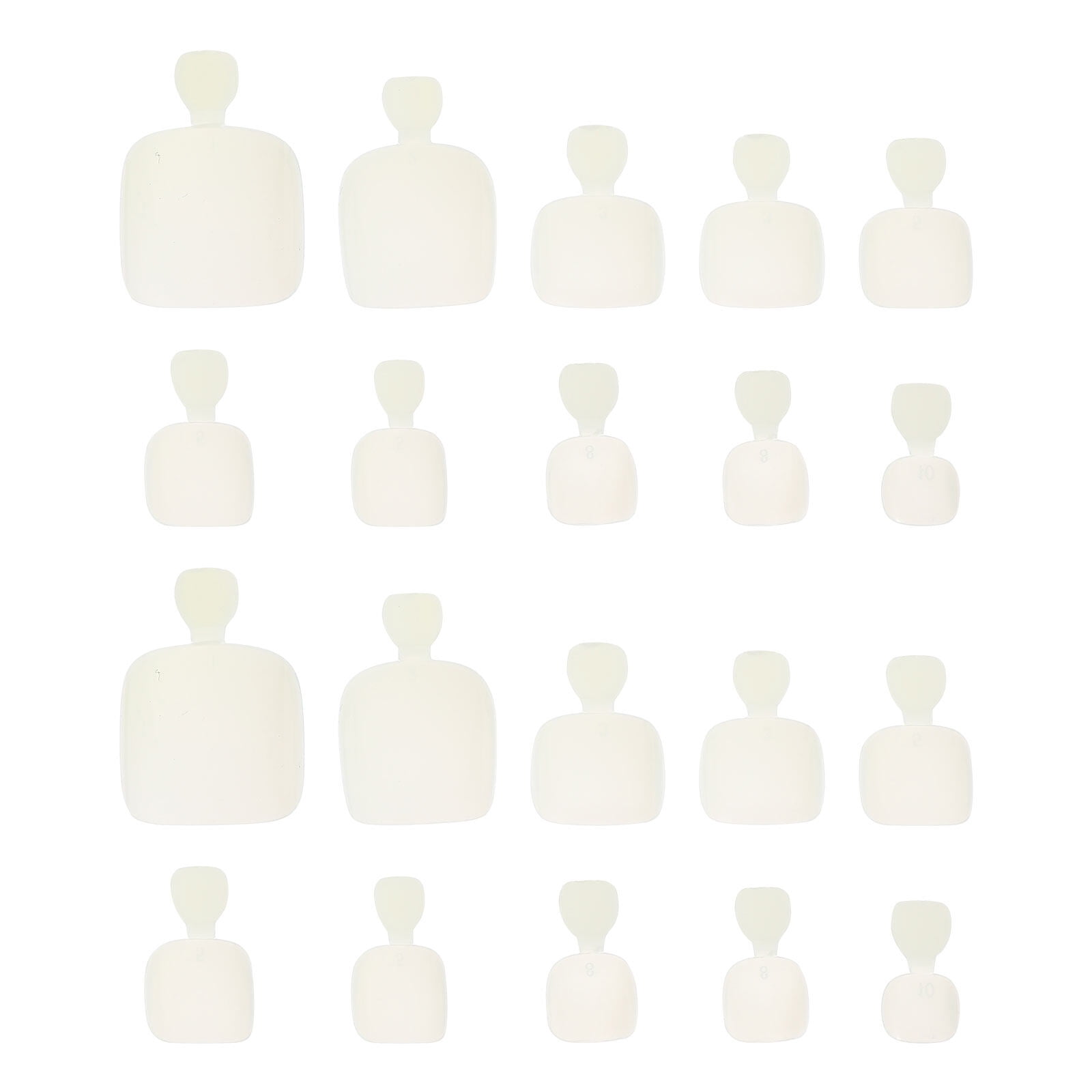 1500 Pcs Practical Artificial Toenail Tips Full Cover Nail Art Toe ...