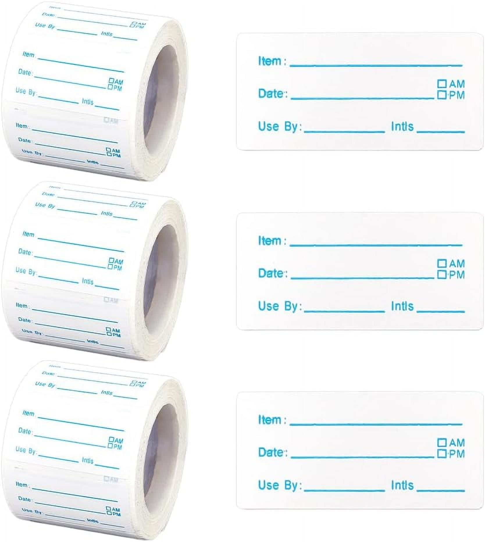 1500 Pcs Romovable Labels for Food Containers 0.9x1.9inch(2.5x5cm ...
