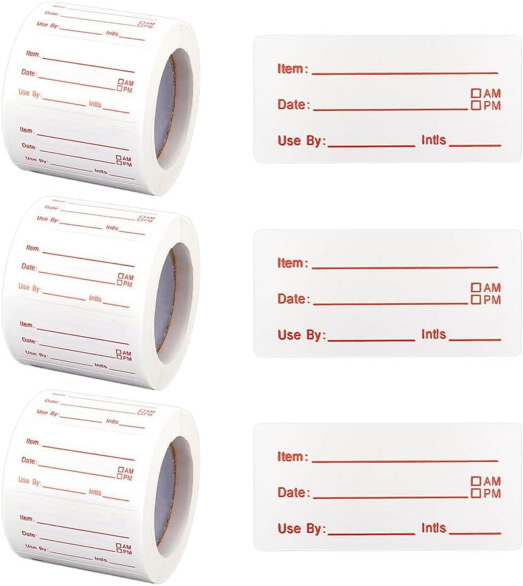 1500 Pcs Romovable Labels for Food Containers 0.9x1.9inch(2.5x5cm ...