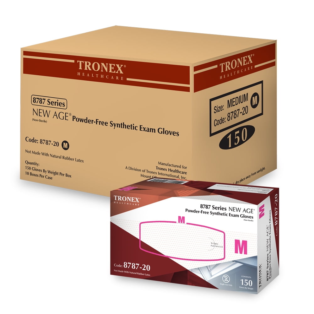 1500 Pcs Tronex Synthetic Vinyl Exam Disposable Gloves, Food Safe ...