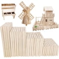 1500 Pcs Wooden Craft Sticks Set, MultiSize, Multi Purpose, Ice Cream ...