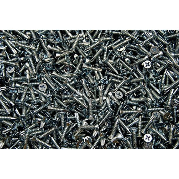 (1500) Phillips Flat Head 8 x 3/4 Self-Drilling Screws Tek Zinc #2 Point$$Hardware - Walmart.com