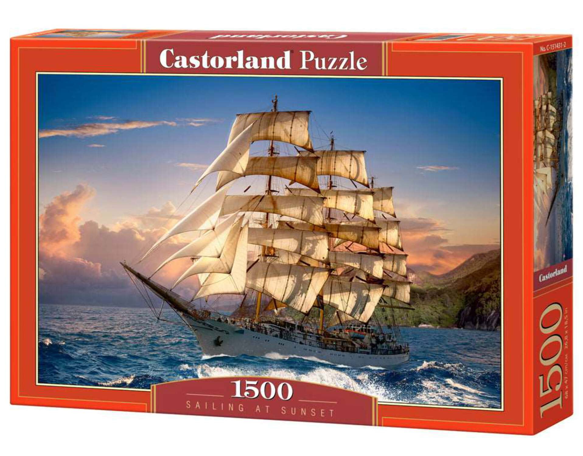 1500 Piece Jigsaw Puzzle, Sailing at Sunset, Sailing Ship Puzzle, Ocean ...