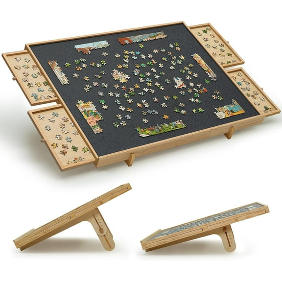 Bits and Pieces - Foldable, Tilting Jigsaw Puzzle Table with Adjustable ...