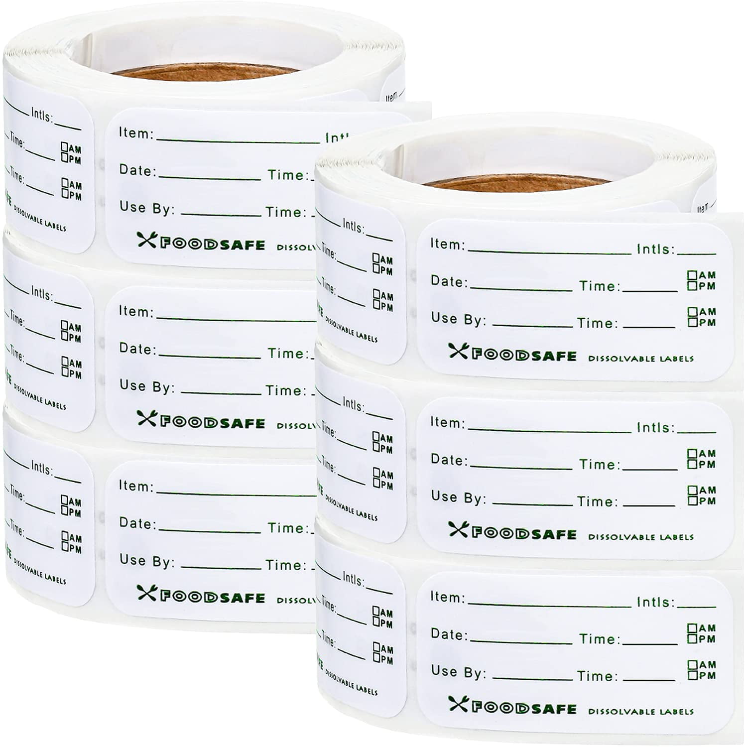 1500 Pieces Food Labels for Catering Food Date Storage Labels 1 x 2 ...