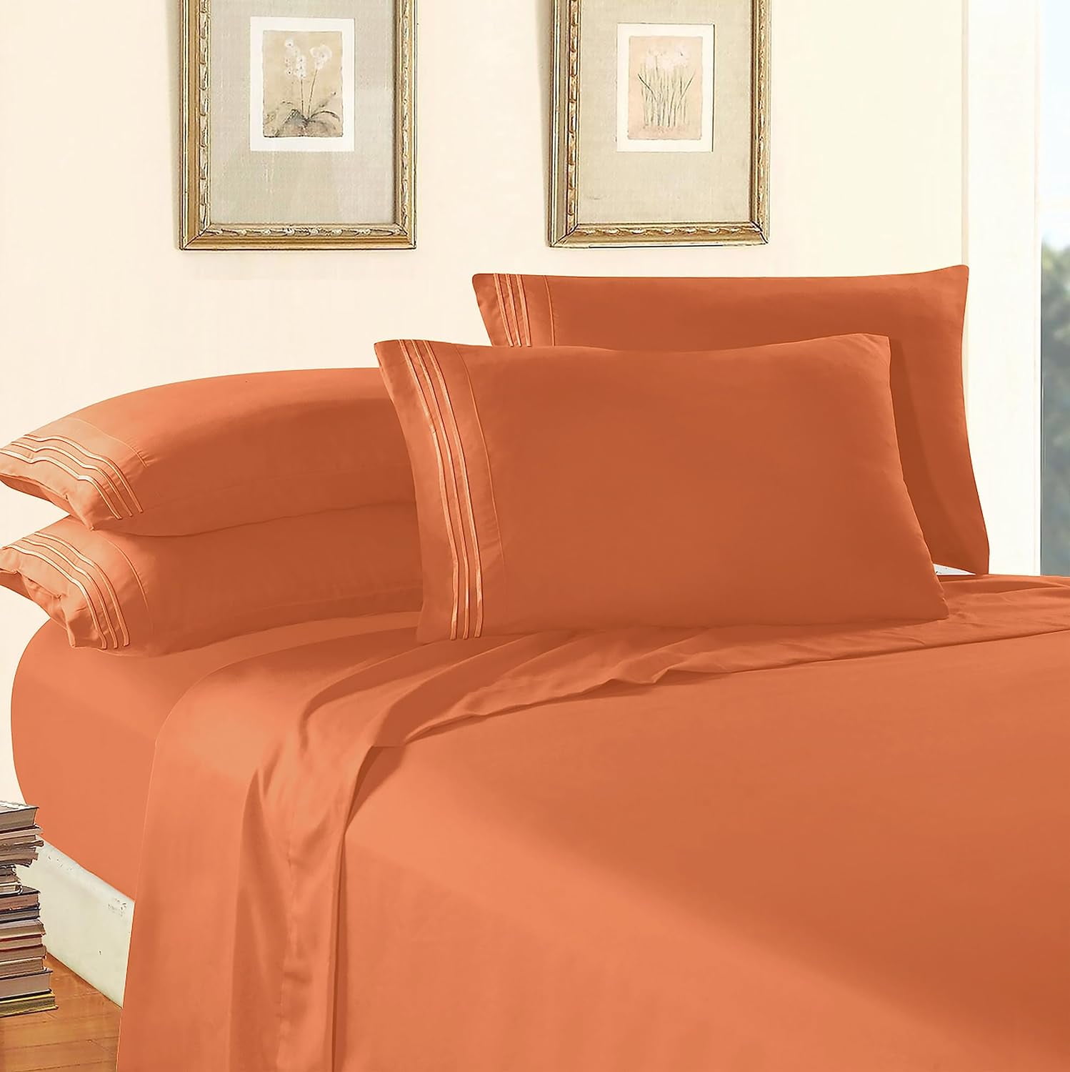 Twin/Twin XL Hotel Luxury 4 Piece Deep Pocket Sheets, Ultra Soft ...