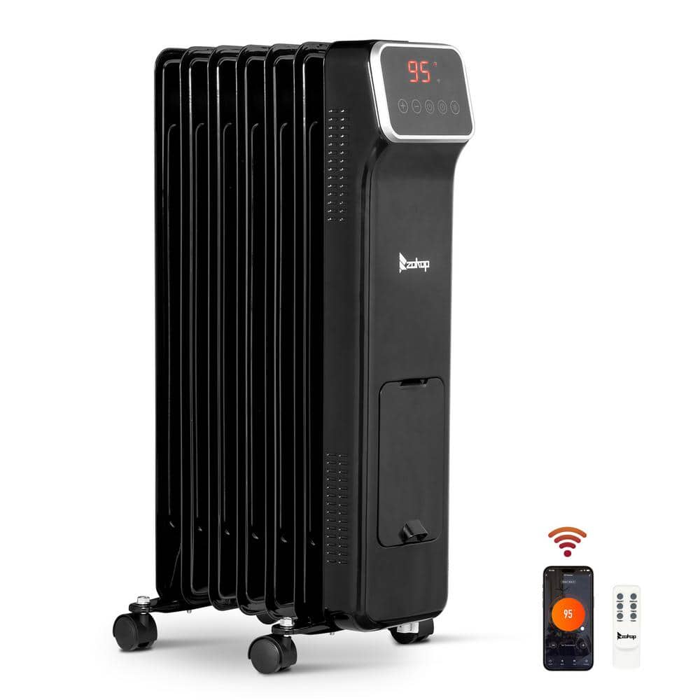 1500-Watt Electric Oil-Filled Radiator Space Heater with WiFi Function ...
