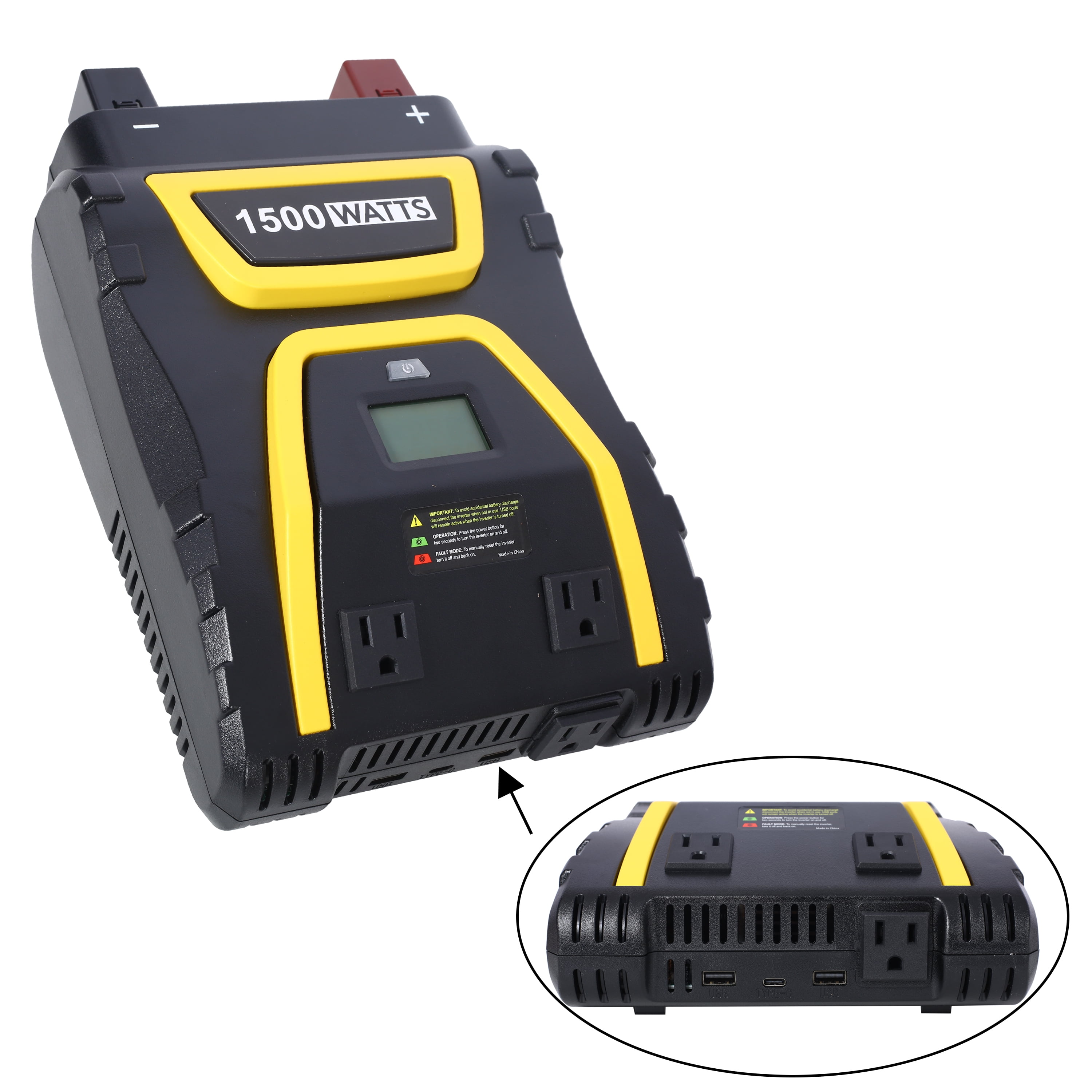 1500 Watts Power Inverter Modified Sine Wave Car Led Display,Portable ...
