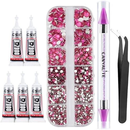 1500 count Rhinestones Flat , Rhinestones Art with Pick Up Tweezers and ...