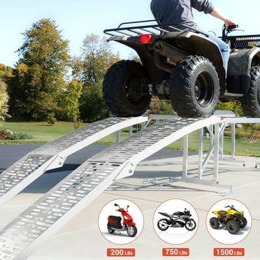 UBesGoo 9ft Portable Aluminum Folding Dual Ramps for UTV, ATV ...