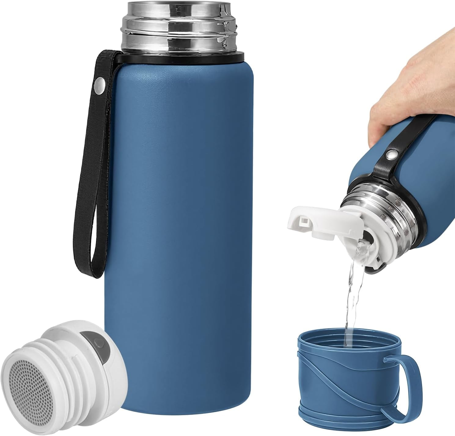 1500 ml Double wall vacuum Leakproof stainless steel wide mouth ...