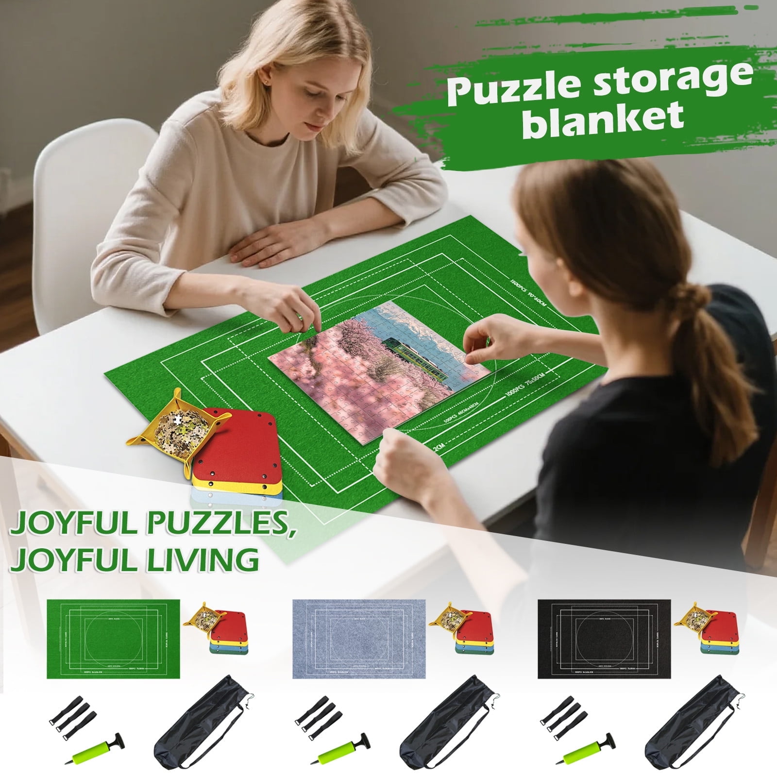 1500 puzzle pieces Puzzle Mat Roll, Puzzle Mat Holds Up To 1500 Puzzle ...