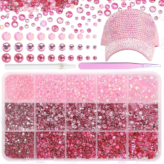 15000 count Color Rhinestones for Crafts, Flatback Rhinestones for ...