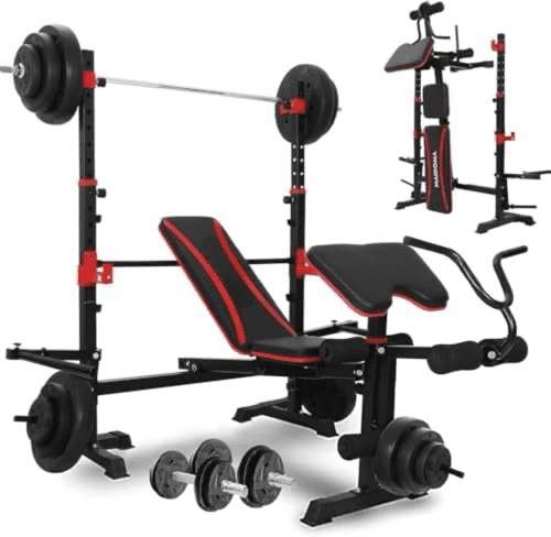 1500LB 6 IN 1 Olympic Weight Bench with Leg Extension & Leg Curl ...