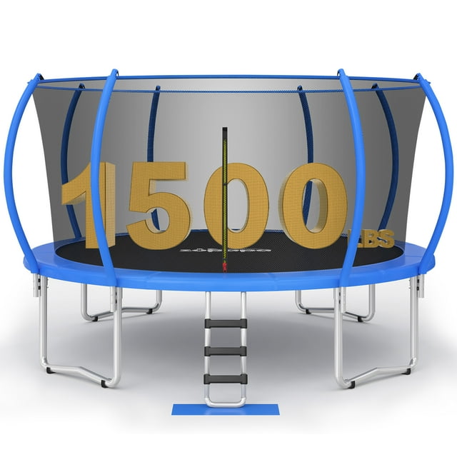 Zupapa 1500 lbs Kids Outdoor Backyards Trampoline No-Gap with Safety ...