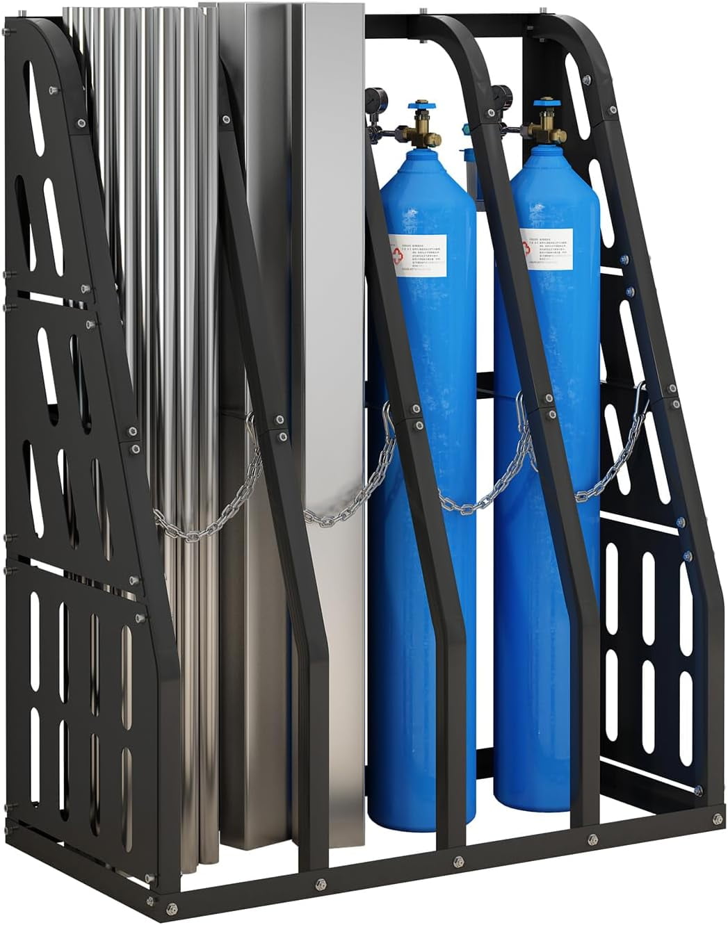 1500LBS Vertical Bar Rack Standing Storage Rack, 47" W x 24" D x 60" H Steel Vertical Long Parts ...