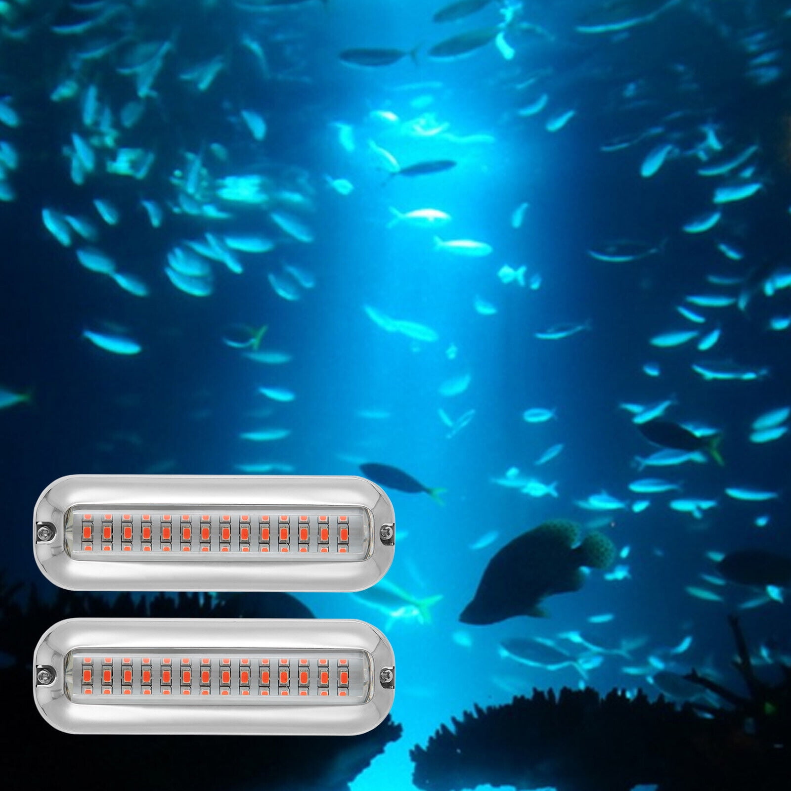 1500LM 42LED Waterproof Stainless Steel Trim Ring Boat High-Intensity ...