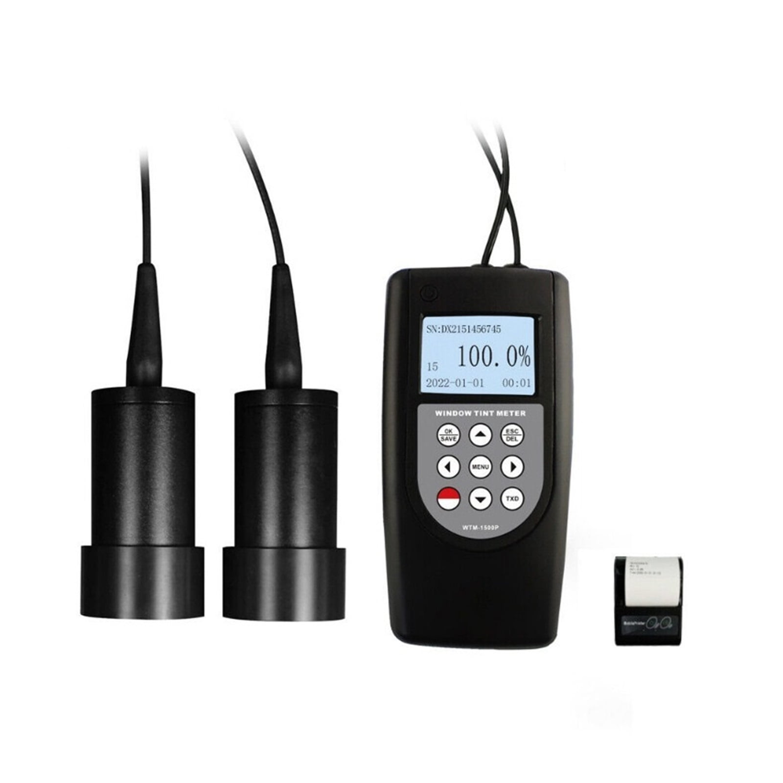 1500P Digital Window Tint Meter With Printer, Portable Transmittance ...
