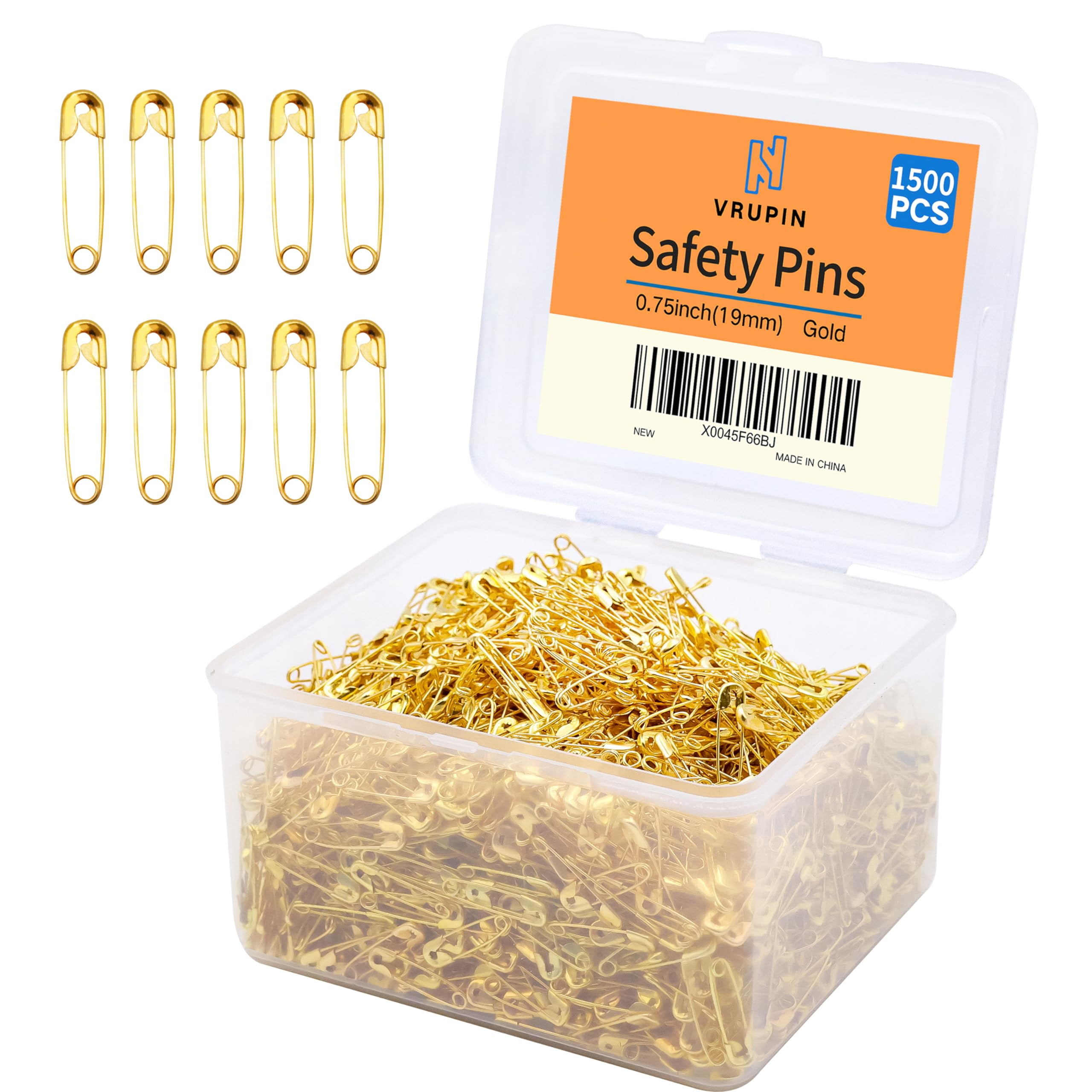 1500PCS Safety Pins, 0.75Inch/19mm Small Safety pins, Rust Resistant ...