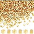 1500Pcs CCB Plastic Spacer Beads 3mm Cube Small Square Beads Golden ...