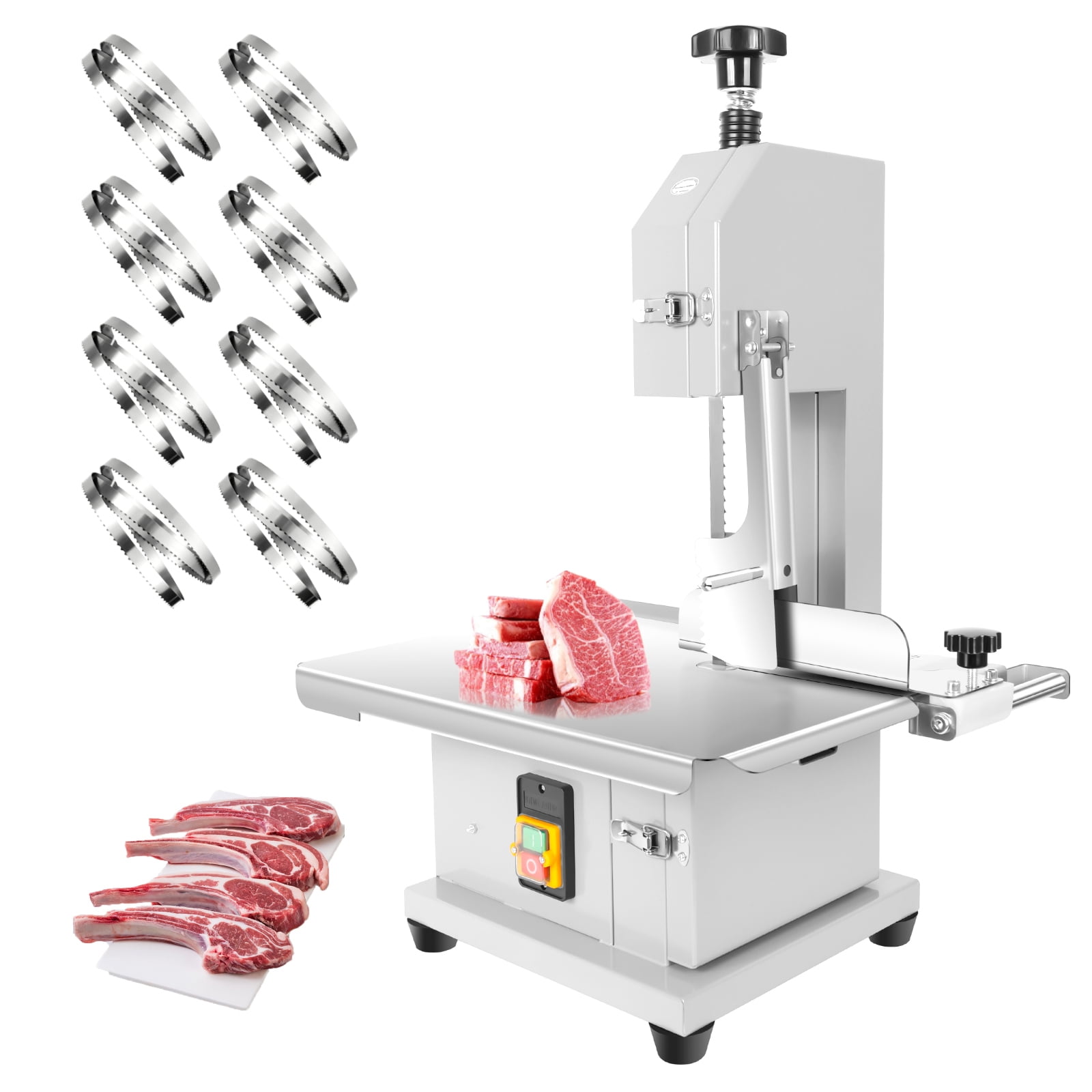 1500W 110V Electric Bone Saw Machine, Meat Bandsaw with 440-660 LBS/H ...