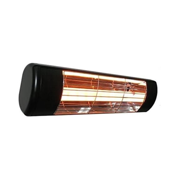 1500W 120V Outdoor Weatherproof Electric Wall Mounted Heater - Black ...
