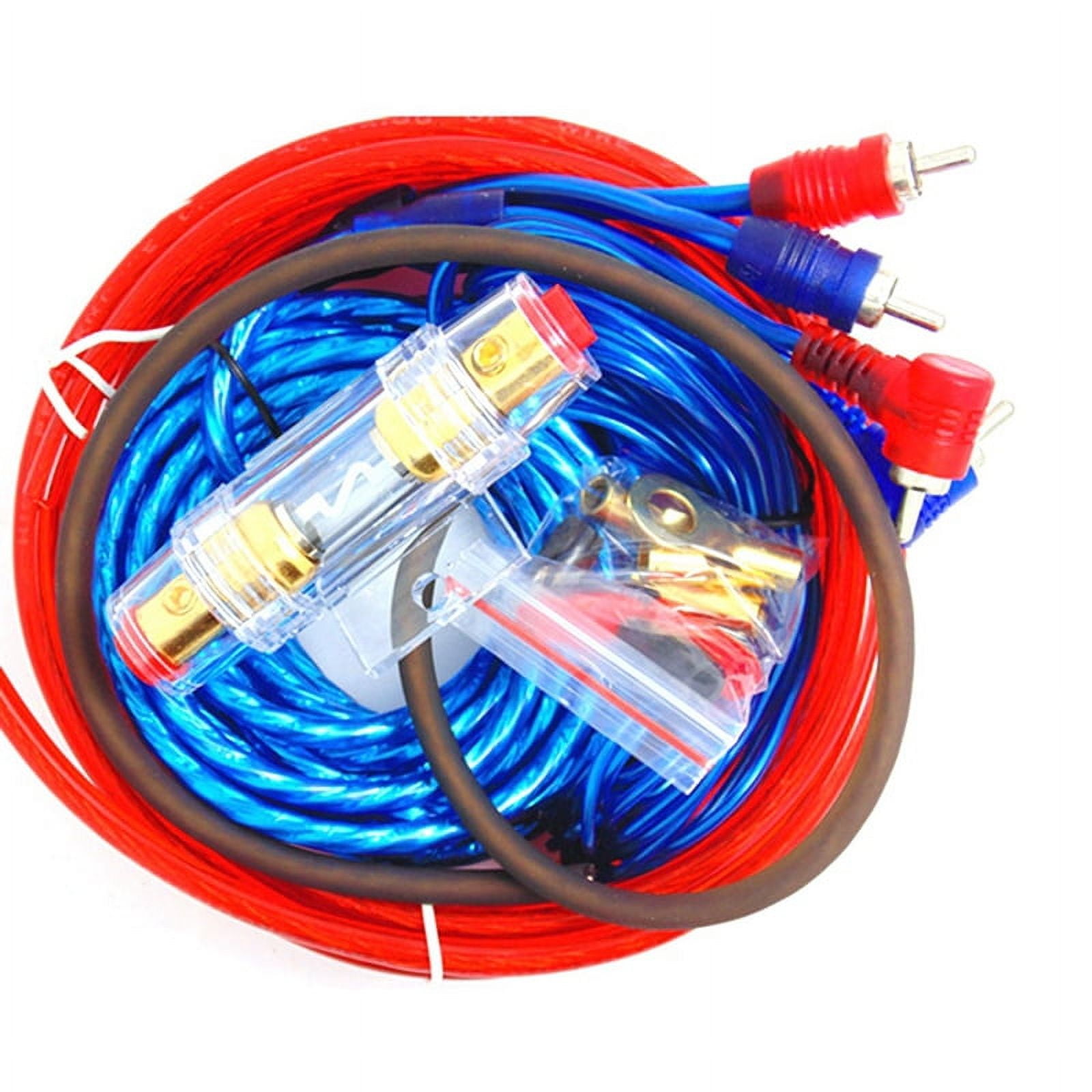 1500W Audio Speakers Wiring Kit 8GA Car Subwoofer Cable 60 AMP Fuse ...
