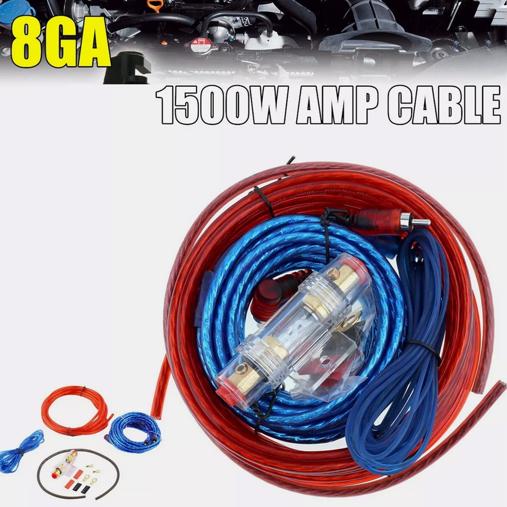 1500W Car Audio Cable Kit Amp Amplifier Install RCA Subwoofer Sub ...