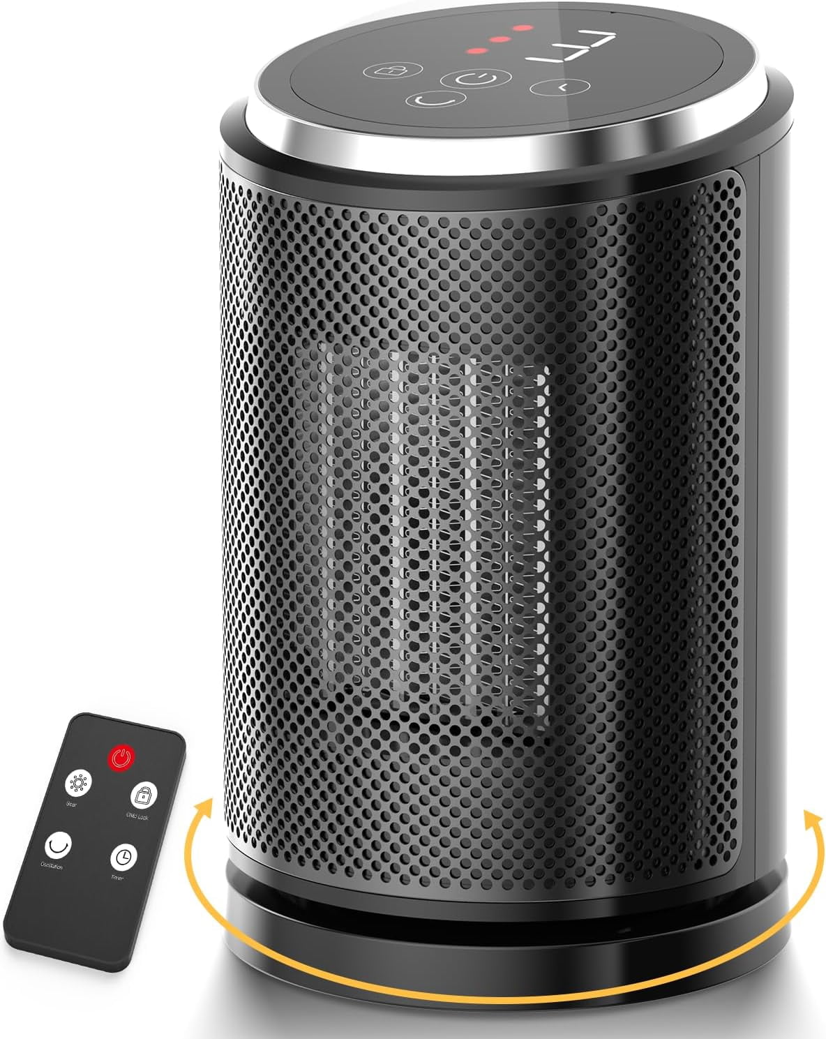 1500W Ceramic Space Heater with Thermostat, Remote Control,12H Timer,70 ...