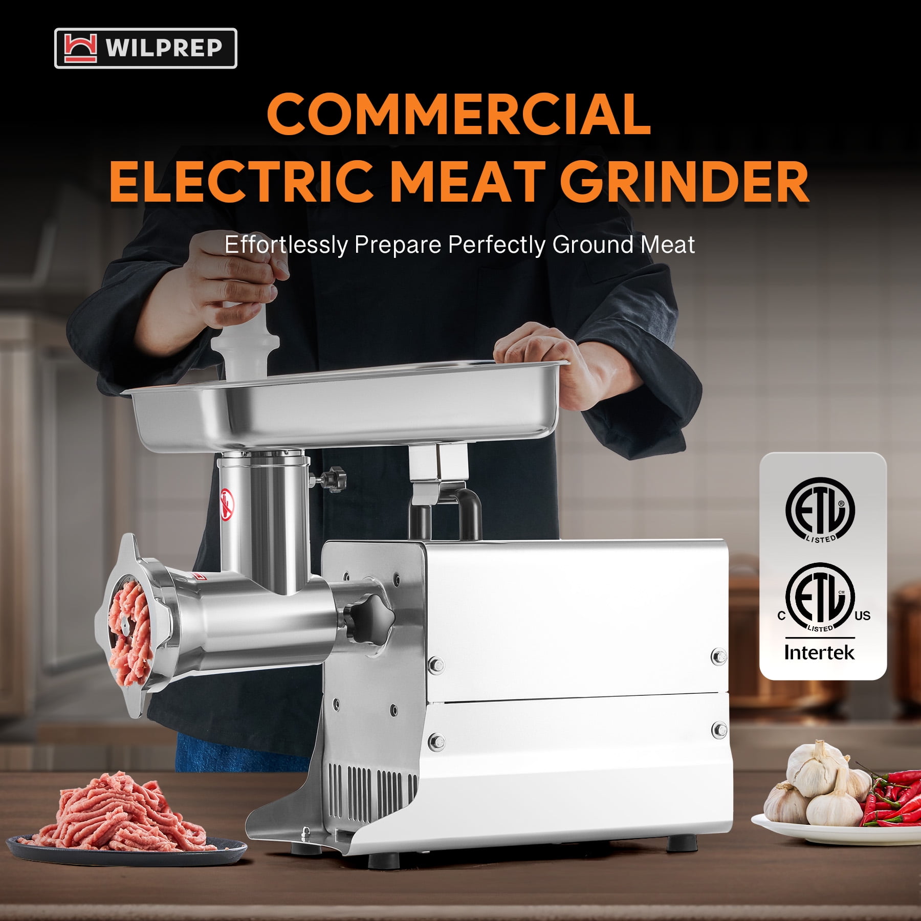 1500W Commercial Meat Grinder with Reverse Function Dual Grinding ...