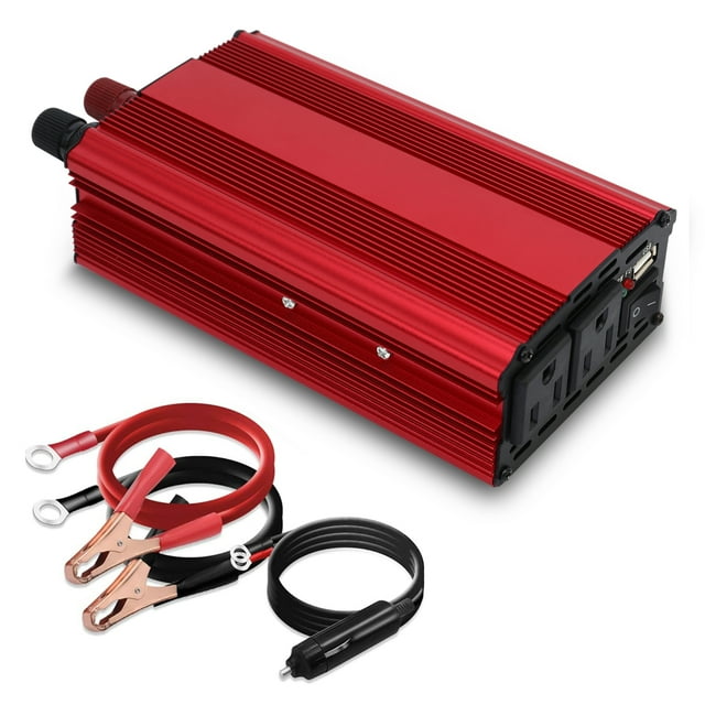 1500W DC 12V to AC 110V/220V Power Inverter Converter With Dual Outlets ...
