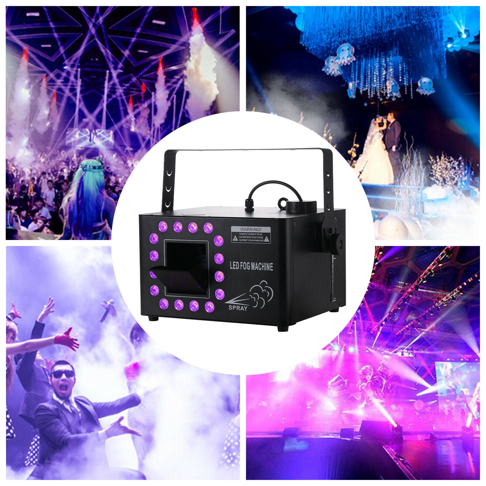 1500W DMX Low Profile Hazer Smoke Machine Party Stage Effect W/ Remote ...