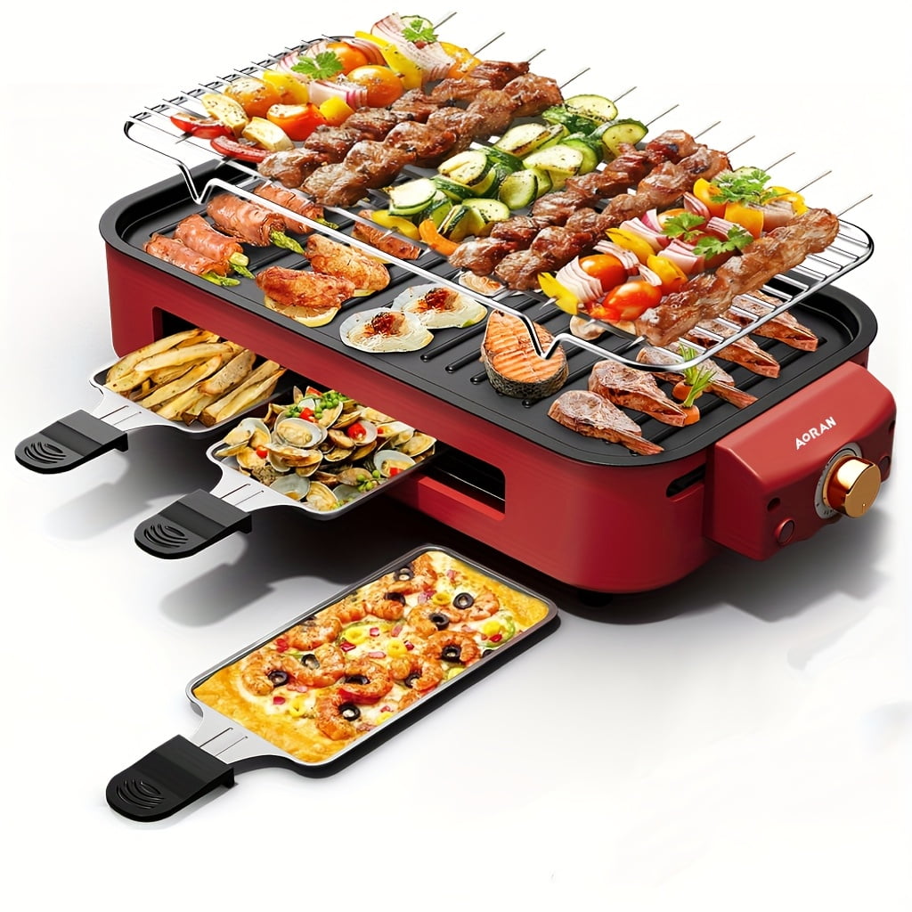 1500W Detachable Electric Indoor Grill - Whole Body Removable with ...