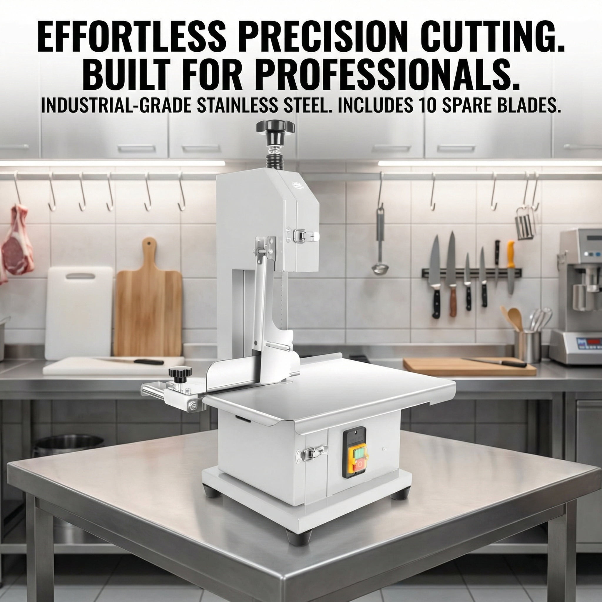 110V 1500W Electric Bone Saw Machine, Stainless Steel Meat Bandsaw with ...