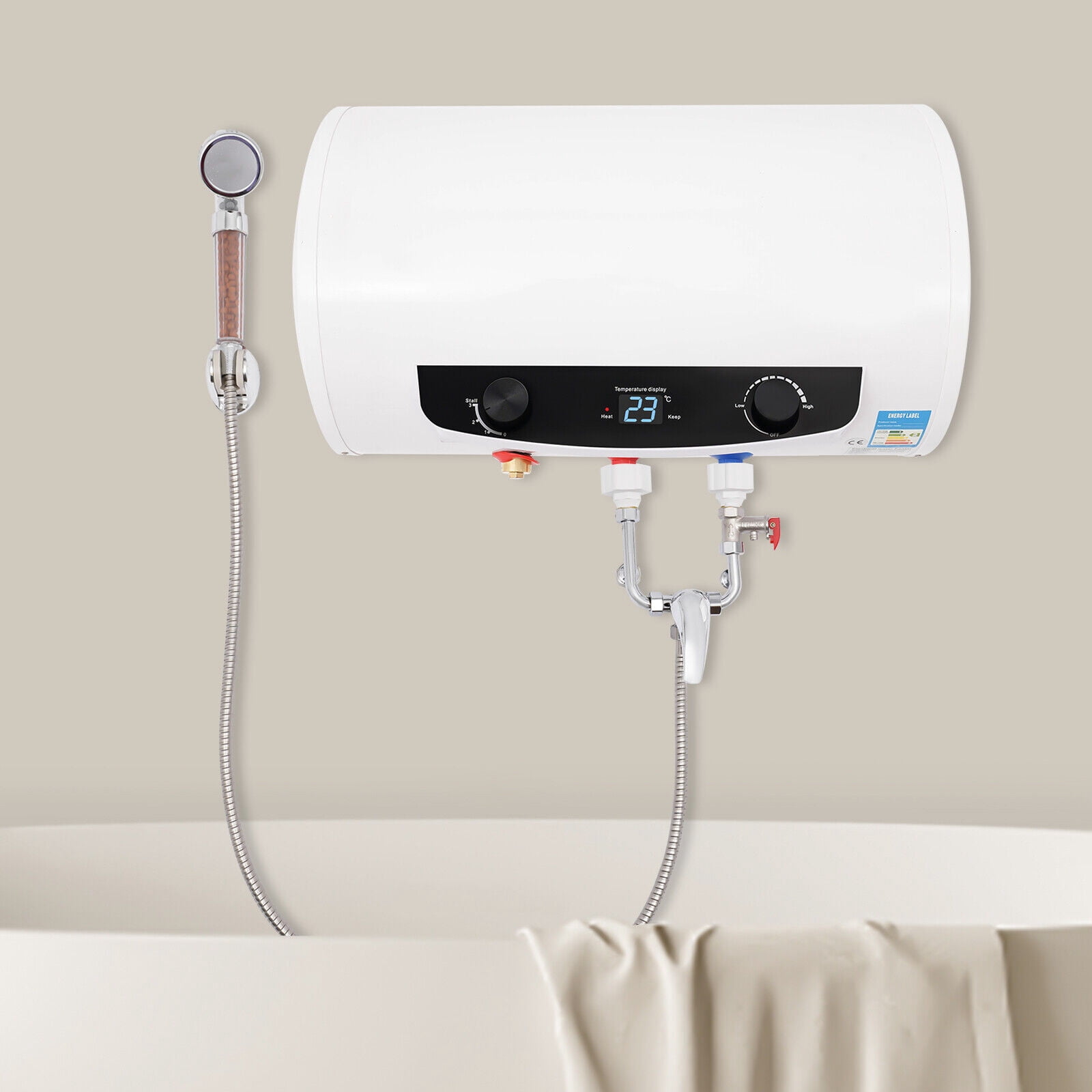 1500W Electric Hot Water Heater Warmer Heating Heat Tank Bathroom ...