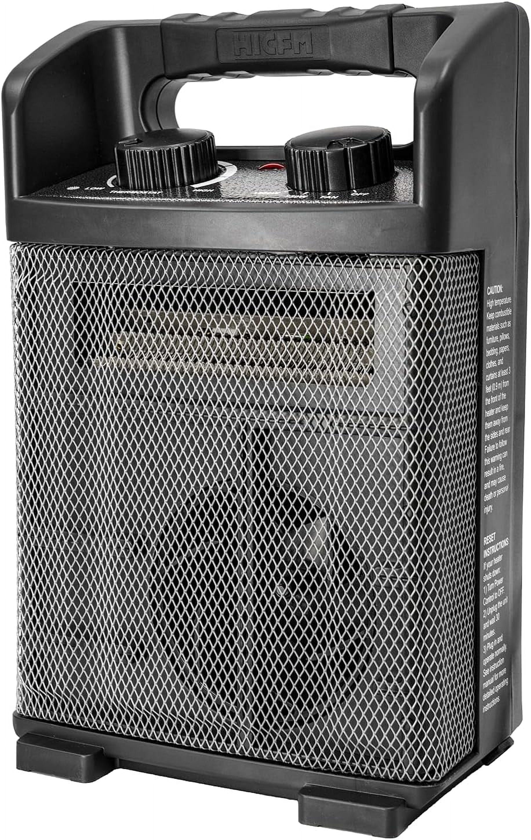 HICFM 1500W Electric Utility Space Heater BTU 5120 with Thermostat ...